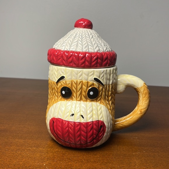 Dining | Sock Monkey Mig With Lid | Poshmark